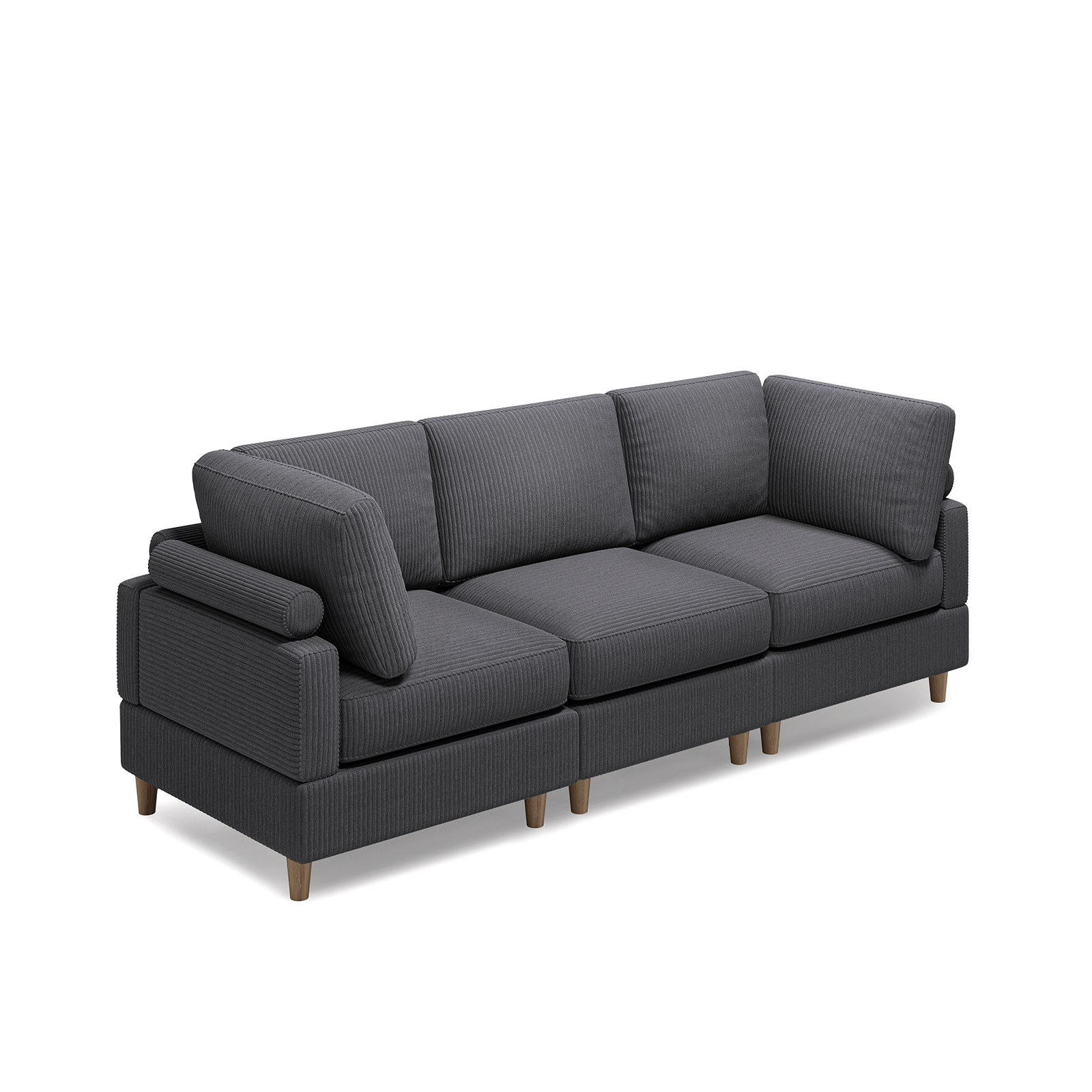 90" Modern Corduroy 3 Seater Modular Sectional Sofa – ONBRILL